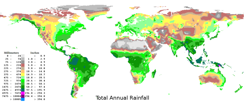 Map of World Rainfall | DRIPS Project